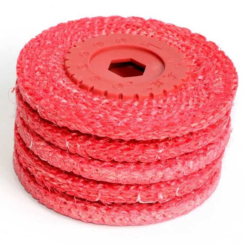 5Pcs/10Pcs 3 D7 4" Flap Discs Red Hemp Wheel For Stainless Steel Metal ...