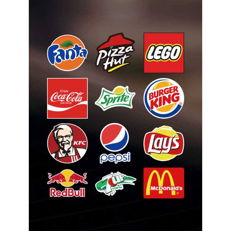 KFC Mcdonald's Lego Lage Decorative Stickers Helmet Car Body Decals ...