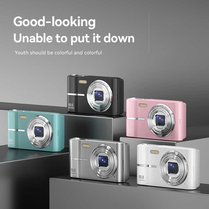 2.4 Inch Retro Digital Camera 4K HD Small Portable CMOS Mini 50Mp 16X ...