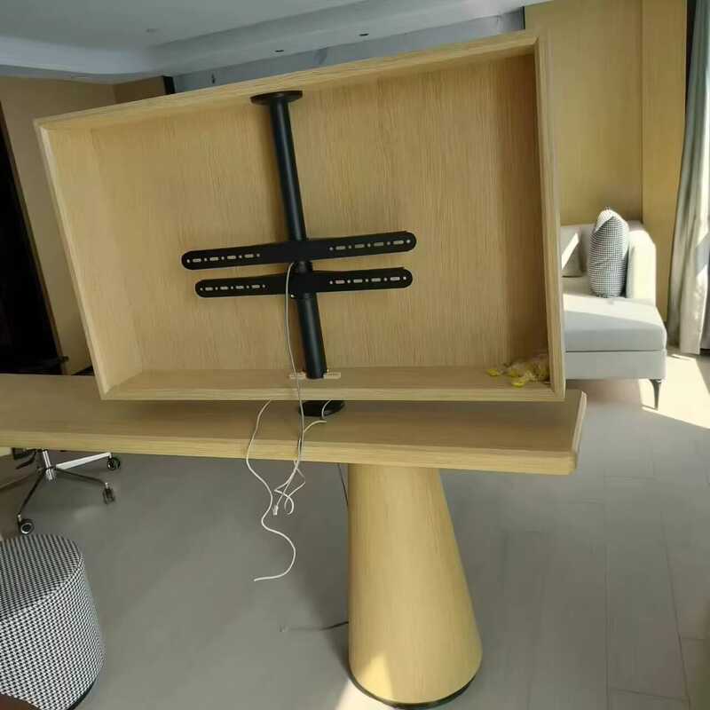 LCD TV Rotating Stand 360 Degree Manual Rotation Partition Wall Tube ...