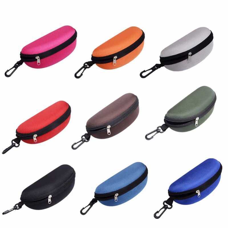 Portable EVA Glasses with Carabiner Hook Colorful Sunglasses Hard Case ...