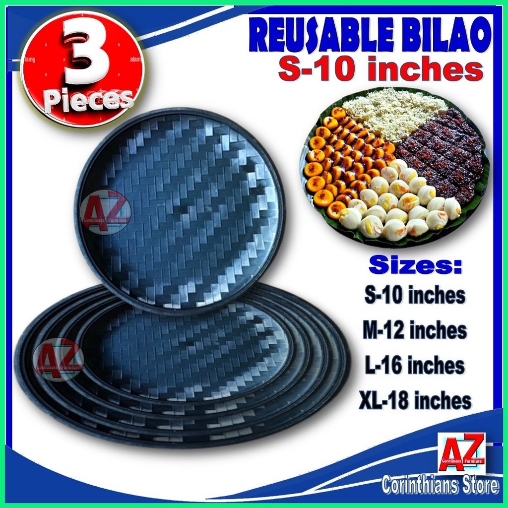 LOWEST PRICE- 3 pcs Plastic Bilao Reusable Size Small , Medium , Large ...