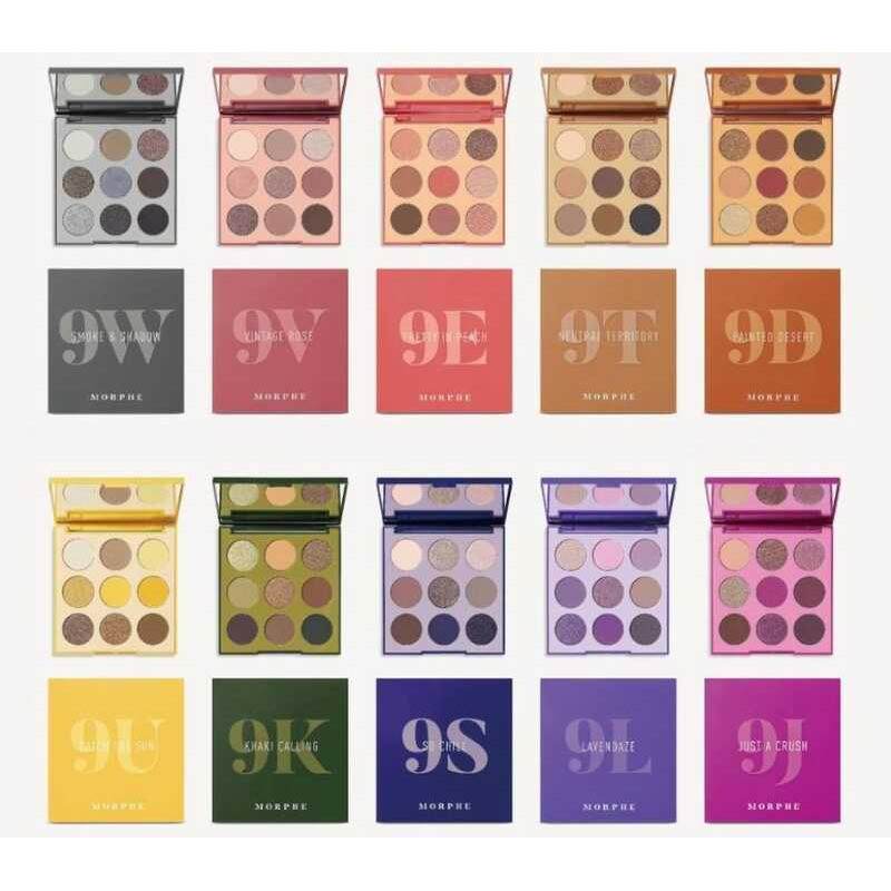 MORPHE 9 PAN ARTISTRY EYESHADOW PALETTE 9T 9D 9E 9V 9J 9L 9S 9K 9W 9R ...