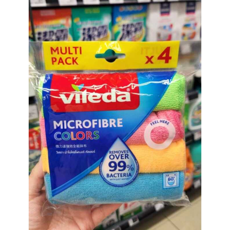 Vileda Microfiber Kitchen Cloth Dishwashing Furniture Dusting Non ...