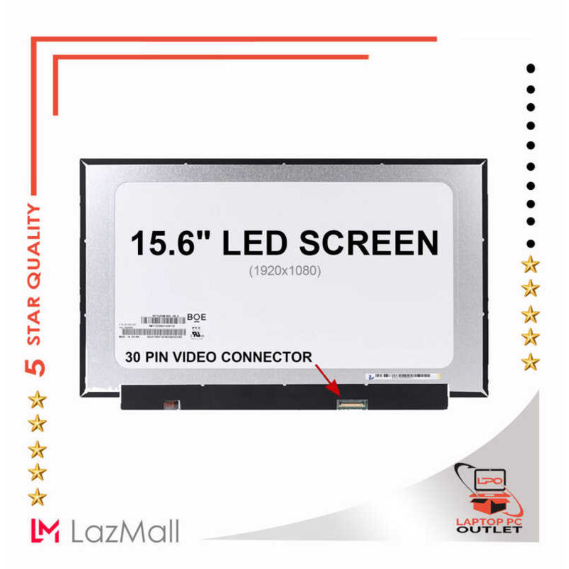 0 LPO Laptop LCD Screen 15.6 Inch 30 Pins Thin Bezel Borderless Full HD ...