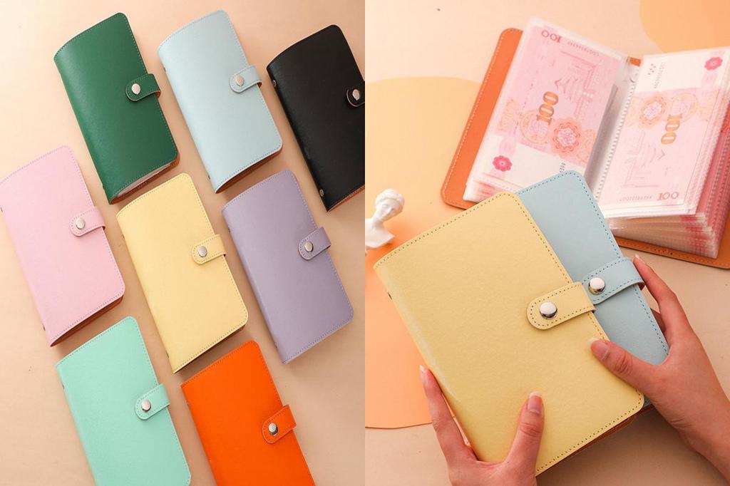 TF* Personal Finance Journal Faux Leather Cash Savings Book Cash Saving ...
