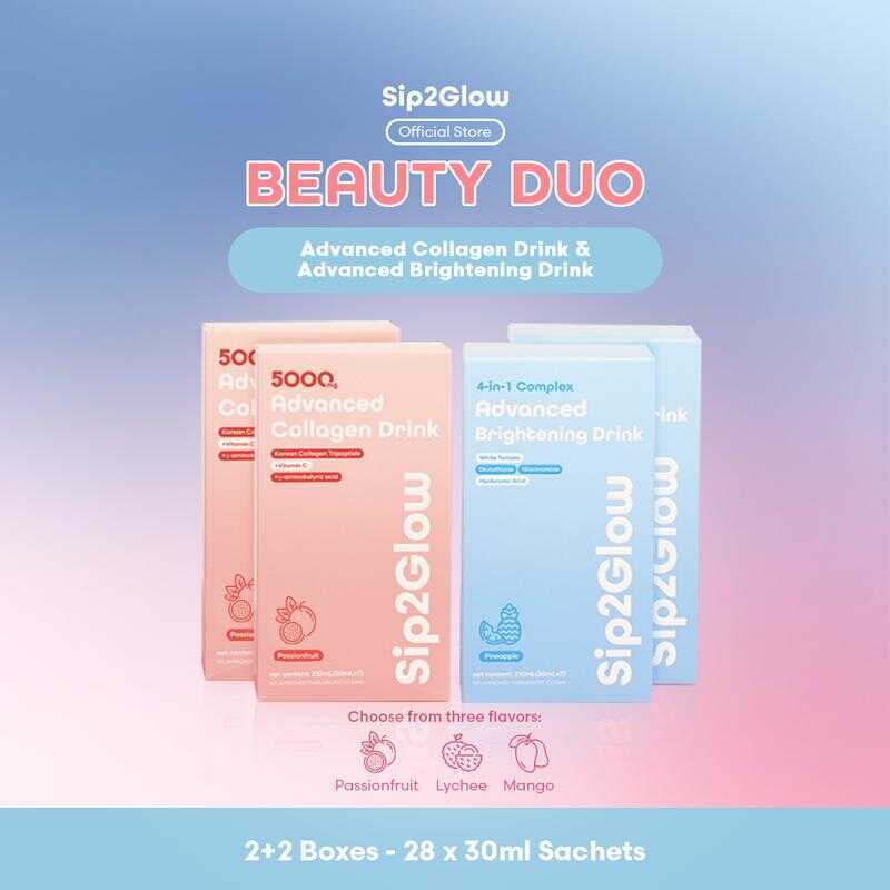 Beauty Duo 2+2 Sip2glow Korean Collagen Tripeptide + Advanced ...