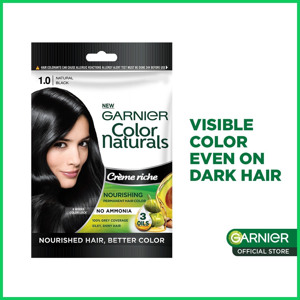 Garnier Color Naturals 1.0 Natural Black Haircolour | Shopee Philippines