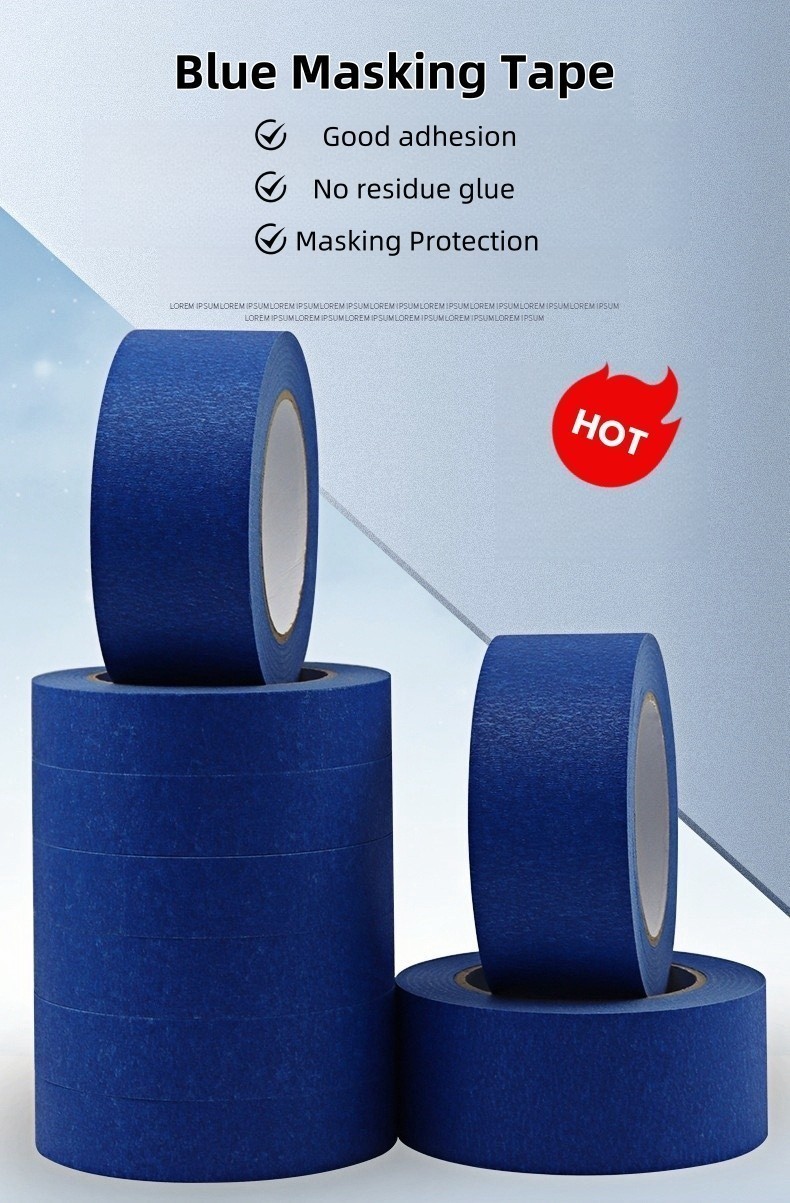 20/50M Blue Paint Masking Tape Practical Traceless Indoor Decoration ...