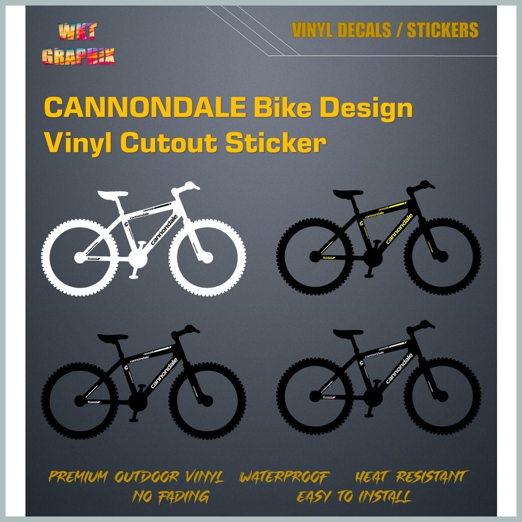 ⊙ ∆ ① CANNONDALE FULL SET CUTOUT STICKER / DECALS (BIKE STICKERS ...