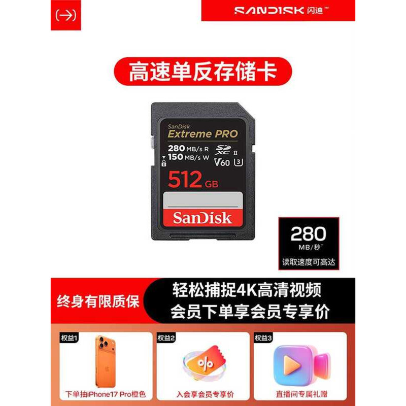 Sandisk V60 Micro Single Camera DSLR Dedicated SD 6K Shooting Large ...