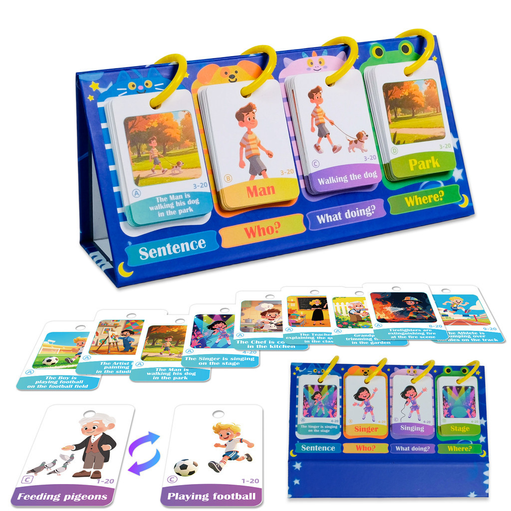 Sentence Construction English Cards for Kids Learning Mixing &matching ...