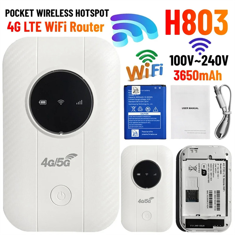 4G/5G Portable Router, 300Mbps Pocket Mobile Hotspot, 2100mAh Pocket ...