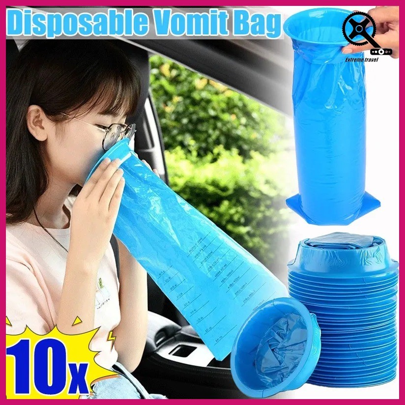 10Pcs 1000ML Disposable Vomit Bags Leak-proof Emergency Puke Cleaning ...