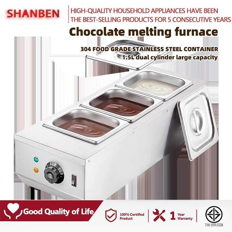 Professional Chocolate Melting Furnace - Electric Water-Jacketed Tempering Machi | Shopee ...
