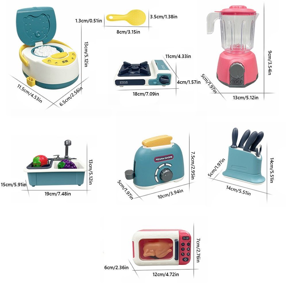 2026 Multicolor Kids Cooking Playset Plastic Microwave Playing House ...