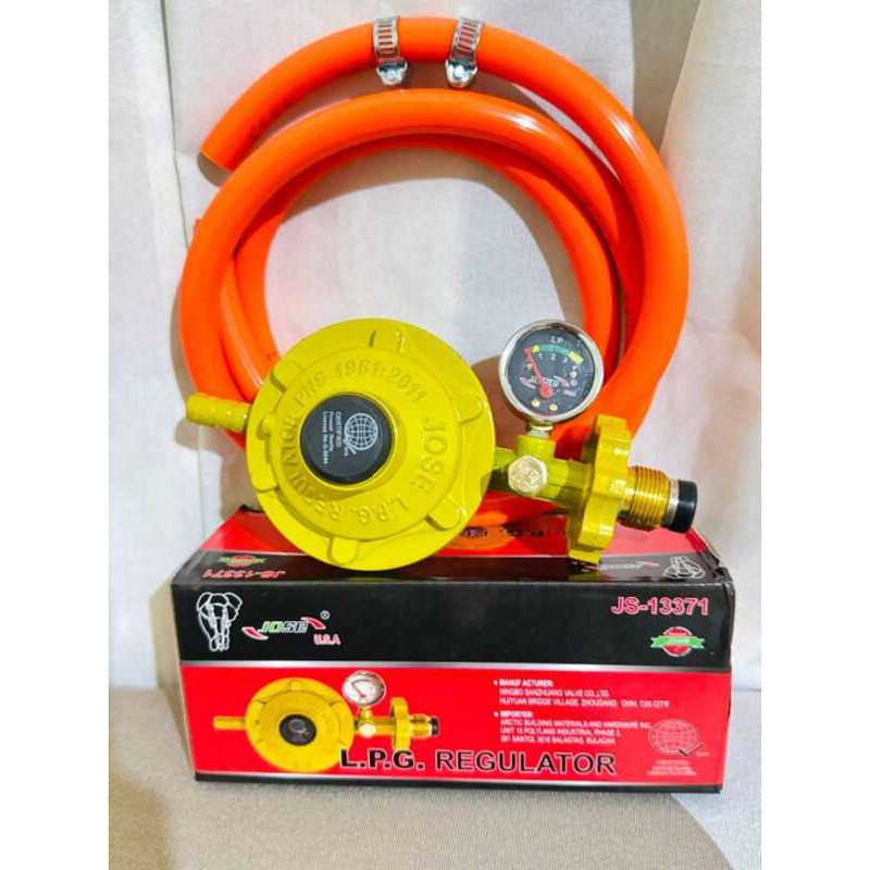 New LPG Regulator W/ Safety Breaker And Pressure Gauge Free Hose ...