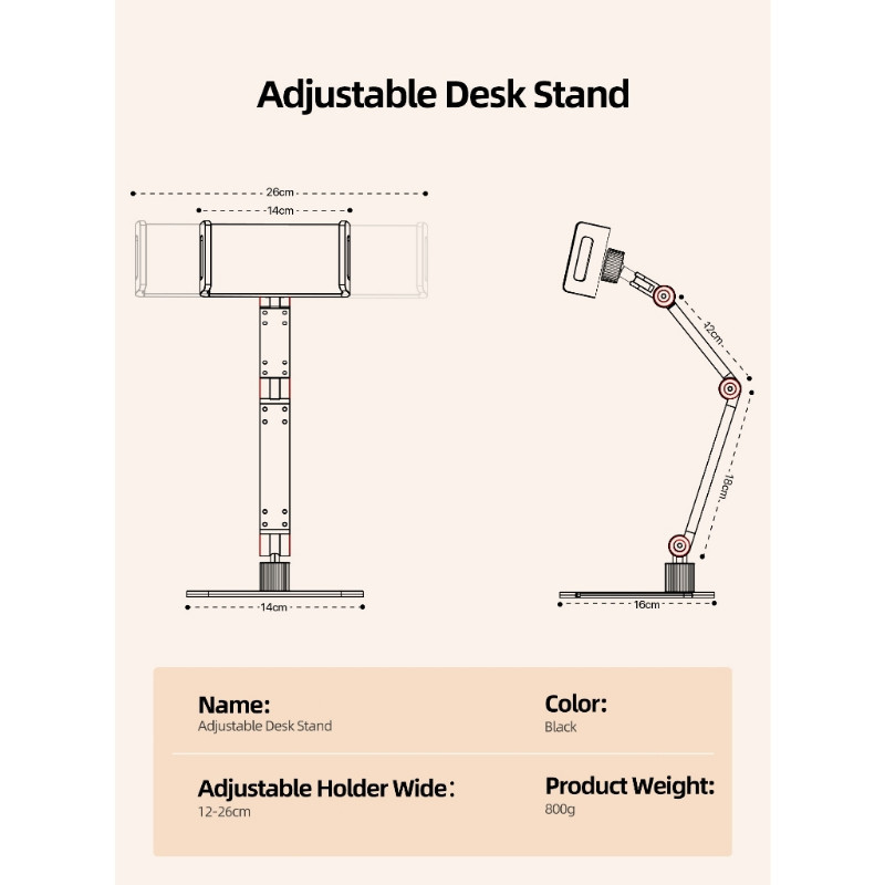 360° Portable Monitor Stand Adjustable Rotating Stand Compatible With ...