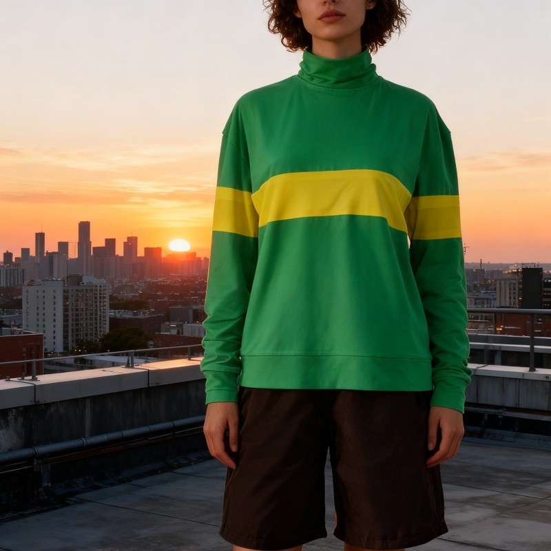 Undertale Chara Cosplay Costume - Elegant Spandex Outfit with Detailed ...