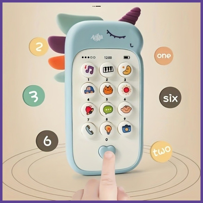 Baby Phone Toys Telephone Teether Music Voice Educational Toy ...
