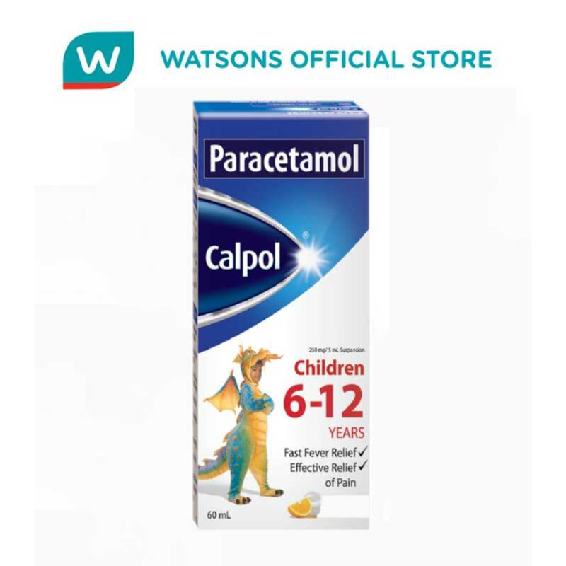 CALPOL Paracetamol Orange Flavor 6-12 Years Old 60Ml | Shopee Philippines