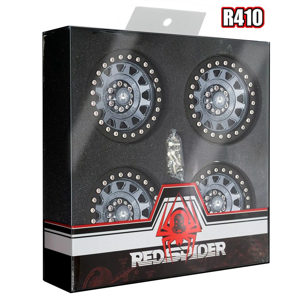 4 Psc 1.9 Beadlock Wheel Hub Rim for 2.2-inch Wheels Axial SCX10 Wraith ...