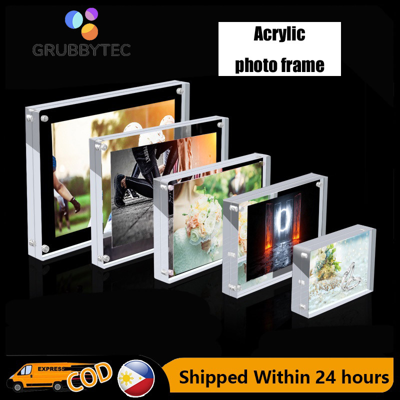 Multifunctional Transparent Acrylic Photo Frame Magnetic Picture ...
