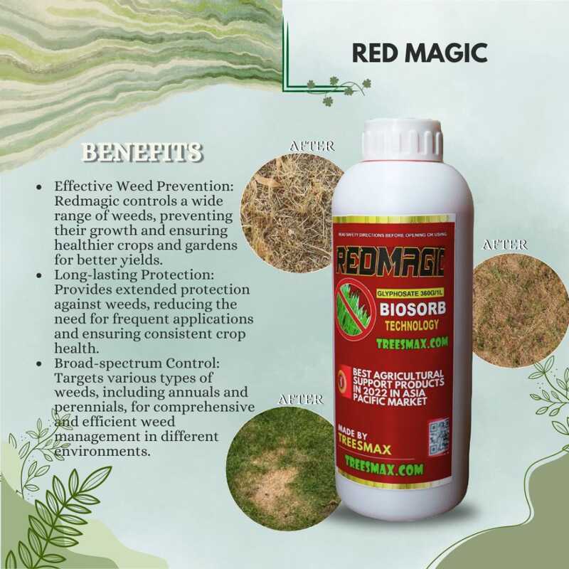 RED MAGIC Organic Herbicide 1L - Eco-Friendly Castor Oil Extract For ...