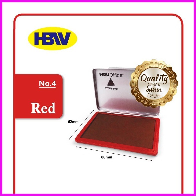 HBW Stamp Pad HBW Office Stamp Pad With Ink & W/o Ink Stationary School ...