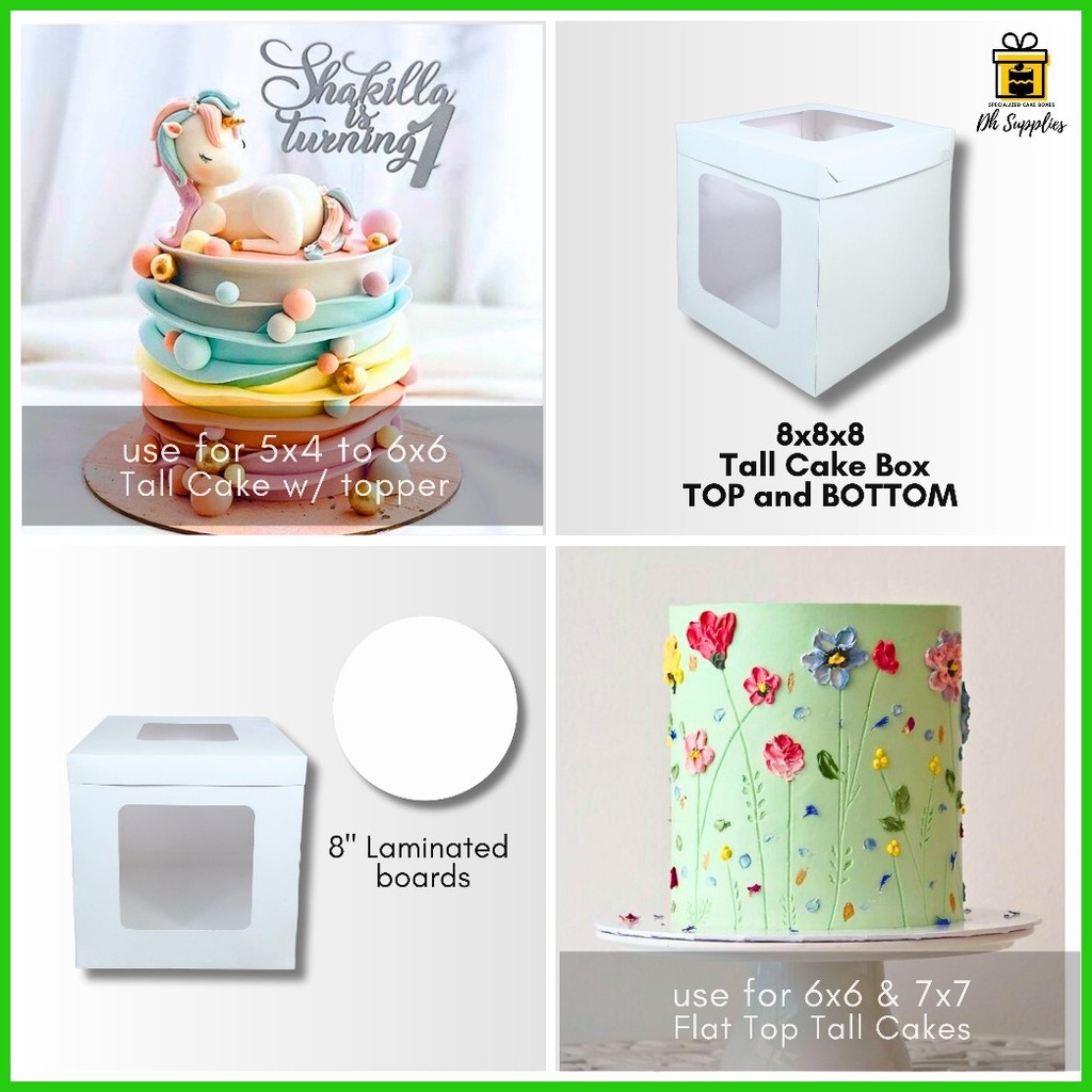 Cake box 8x8x5 8x8x6 8x8x8 (10pcs) | Shopee Philippines