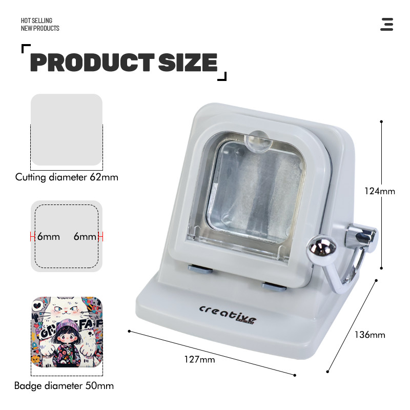 Creative Replaceable Visual Die Cutter (50mm Sq) for Pins & Projects ...