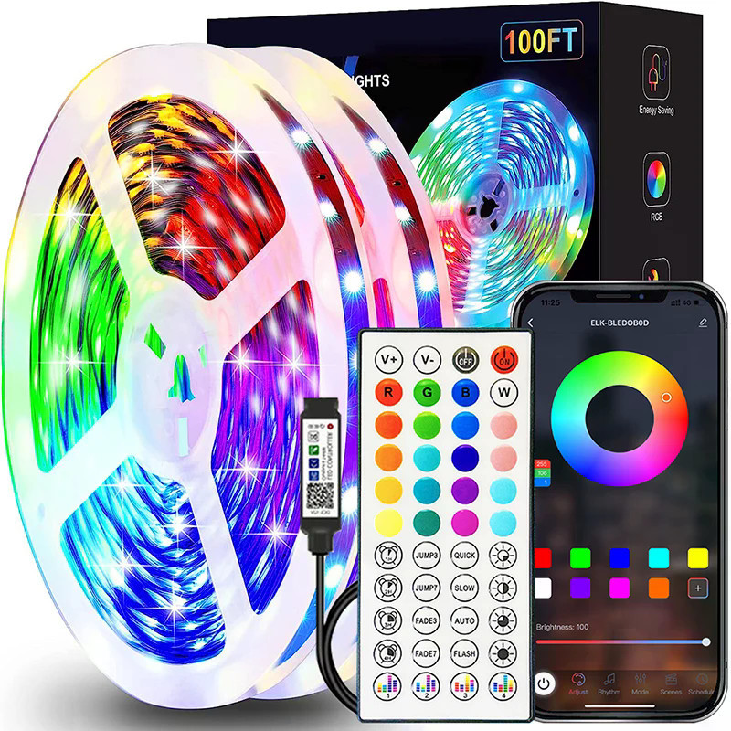 RGB Led Strip Lights 1M-10M Led Room Light with APP Control Flexible ...