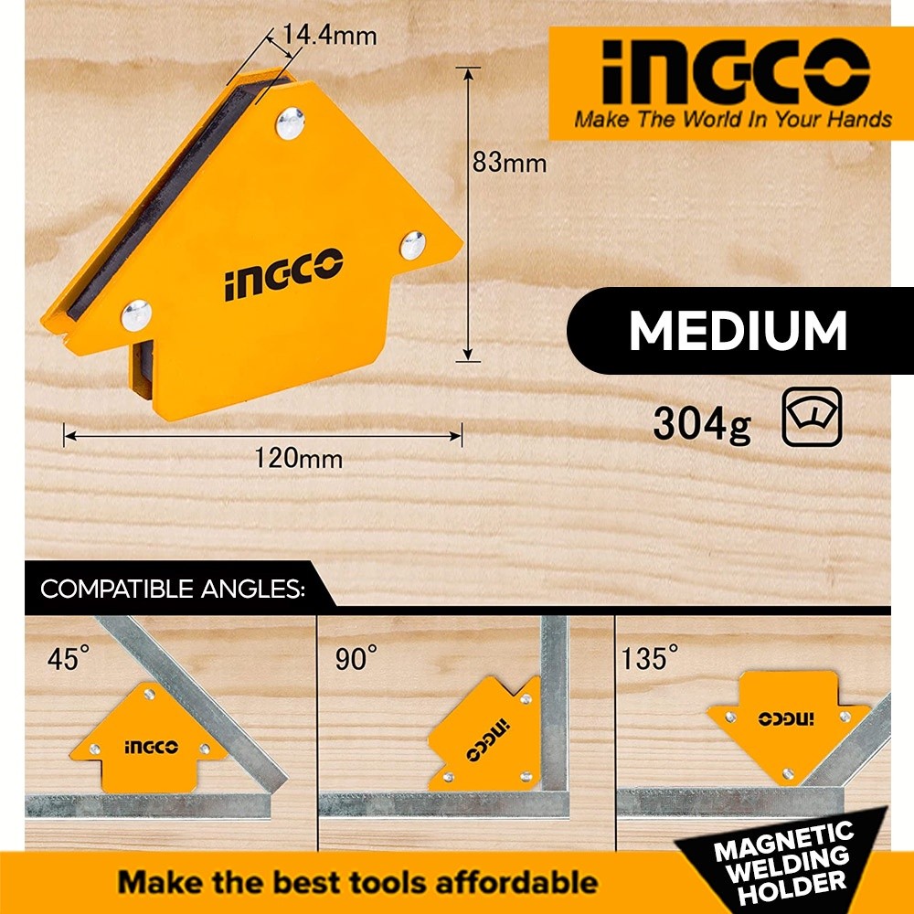 Ingco AMWH7002 7pcs Steel Magnetic Welding Holder Set / Angle Welding ...