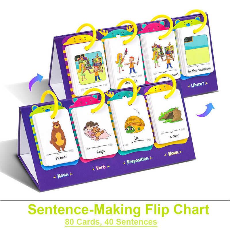 Sentence-Making Exercises Flip Chart Sentence Educational Learning Tool ...