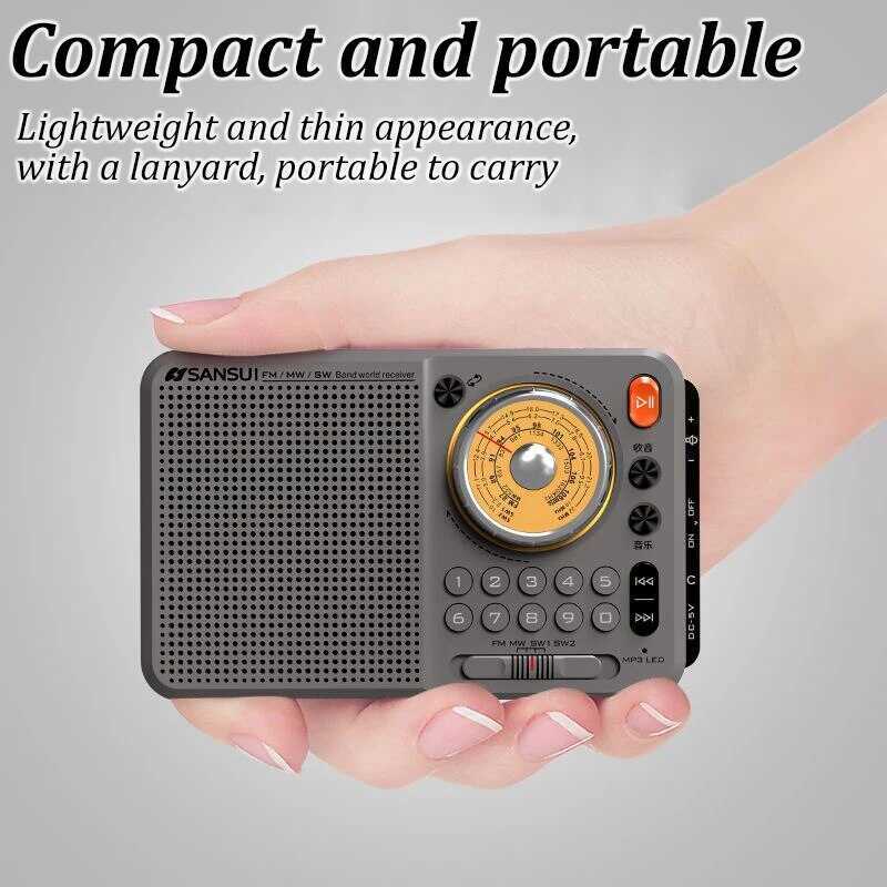 New SANSUI Portable Fm/Mw/Sw Radios Handheld High Sensitivity ...