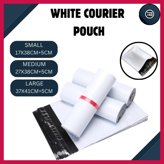WHITE COURIER POUCH j&t size courier bag parcel pouch shipping pouch ...