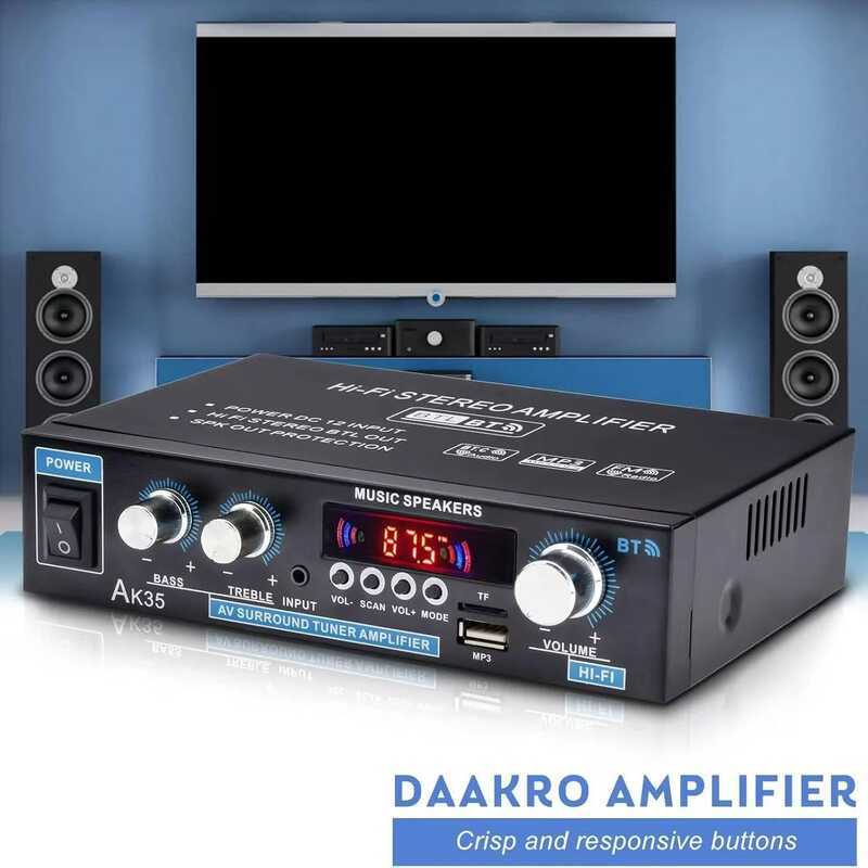 Home Ak35 Power Amplifiers Bluetooth Hifi Stereo Audio Power Amplifier ...