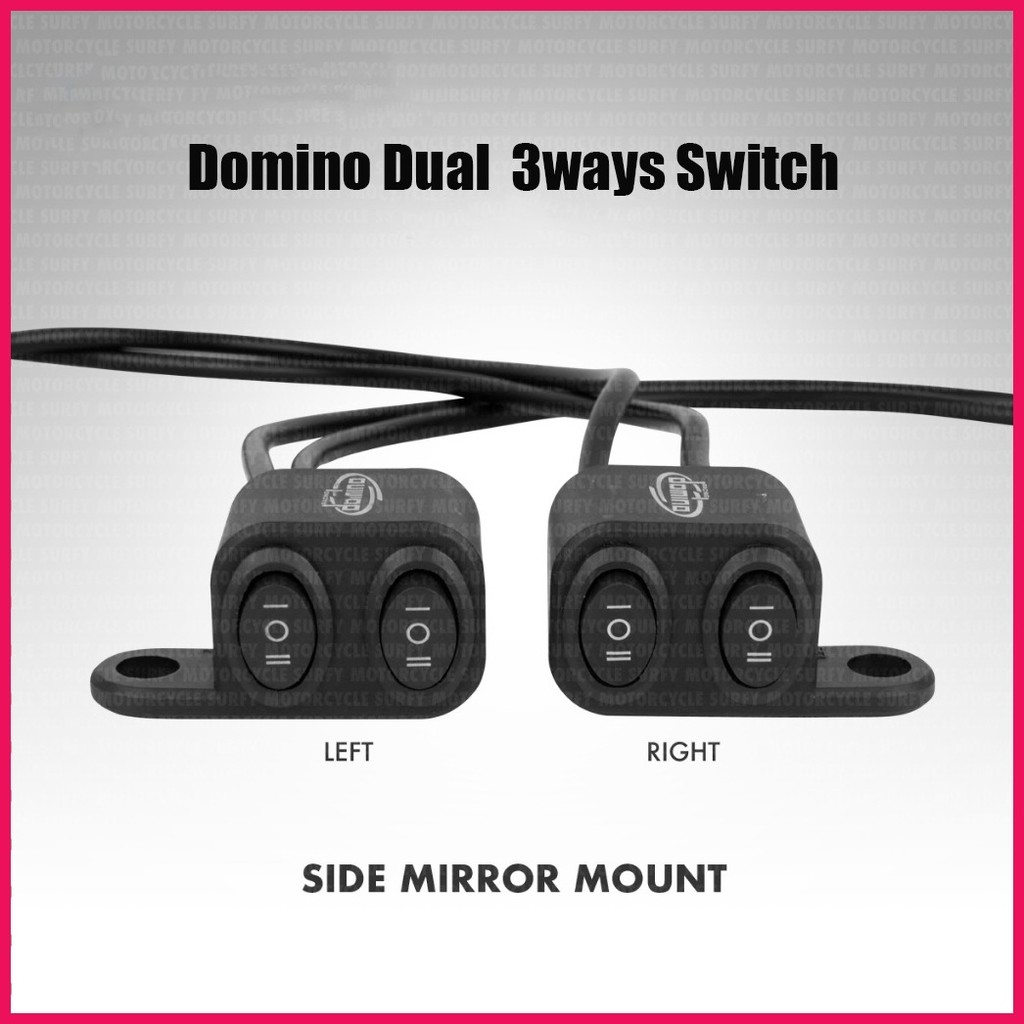 Domino Dual Tri Switch 3ways Switch Side Mirror Mount Alloy Compact ...