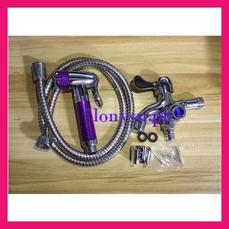 ๑ Bidet Set Long Handheld Sprayer Set/Two Way Chrome Faucet/1.5cm Hose ...