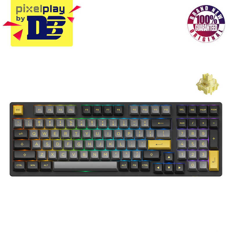 Black & Gold 3098B Plus Multi-Mode RGB Hot-Swappable Mechanical ...