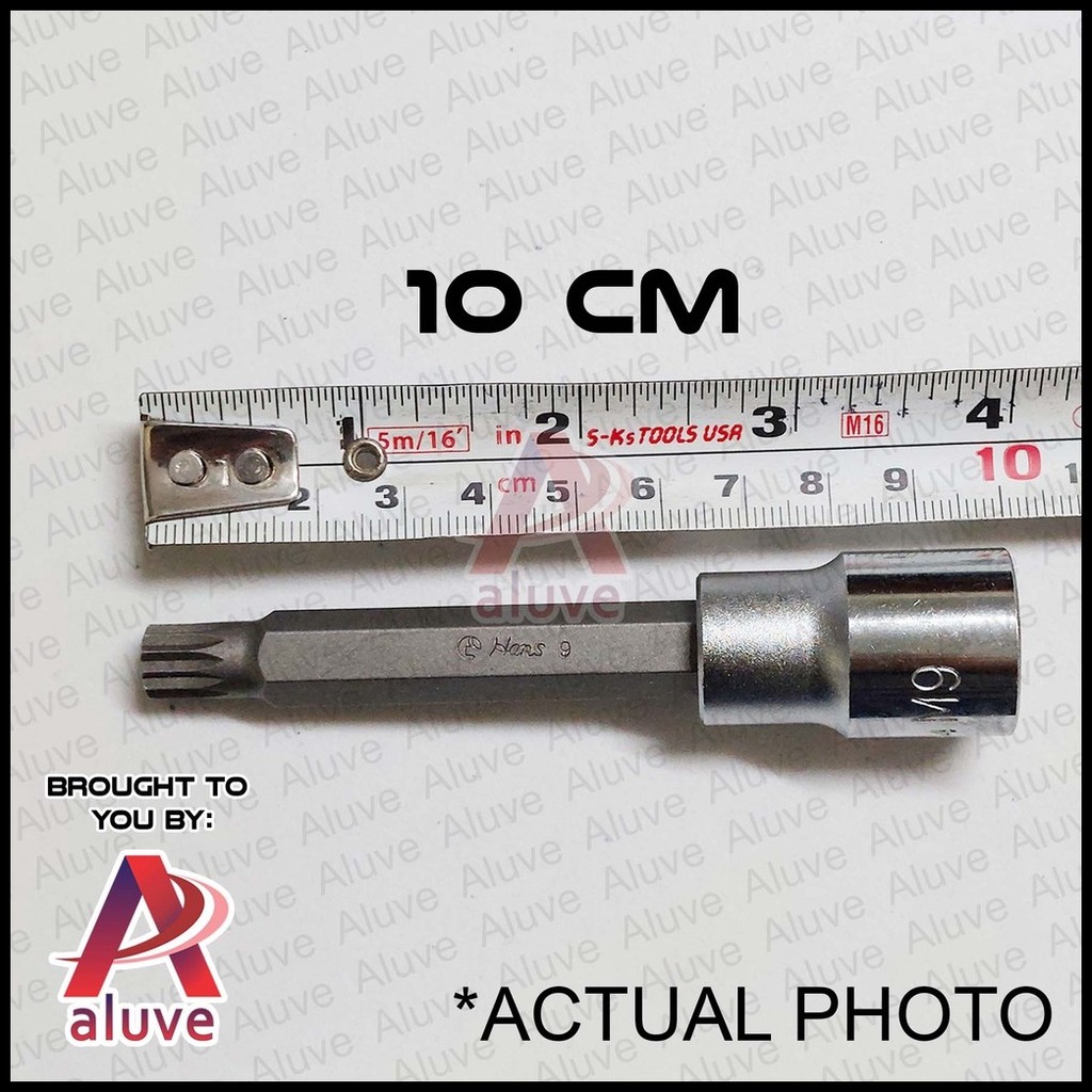 Hans 1/2" drive XZN Spline 12pts Bit Socket 100mm length M5 M6 M8 M9 ...