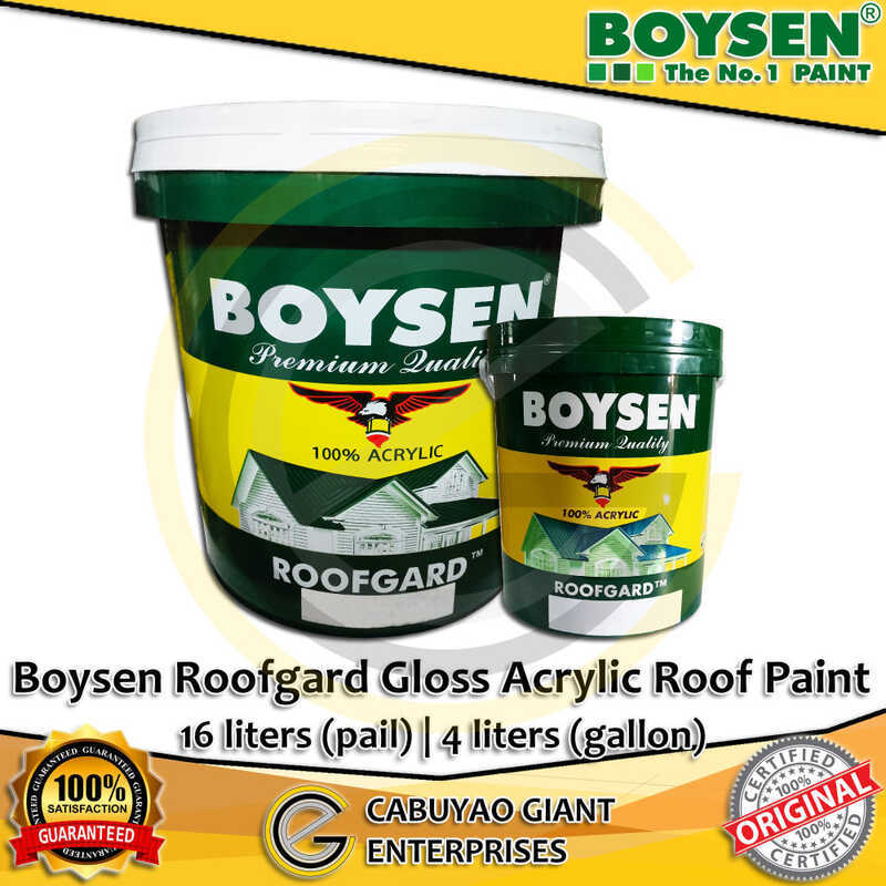 Ff7e Boysen Premium Quality Roofgard Gloss Acrylic Water-Based Roof ...