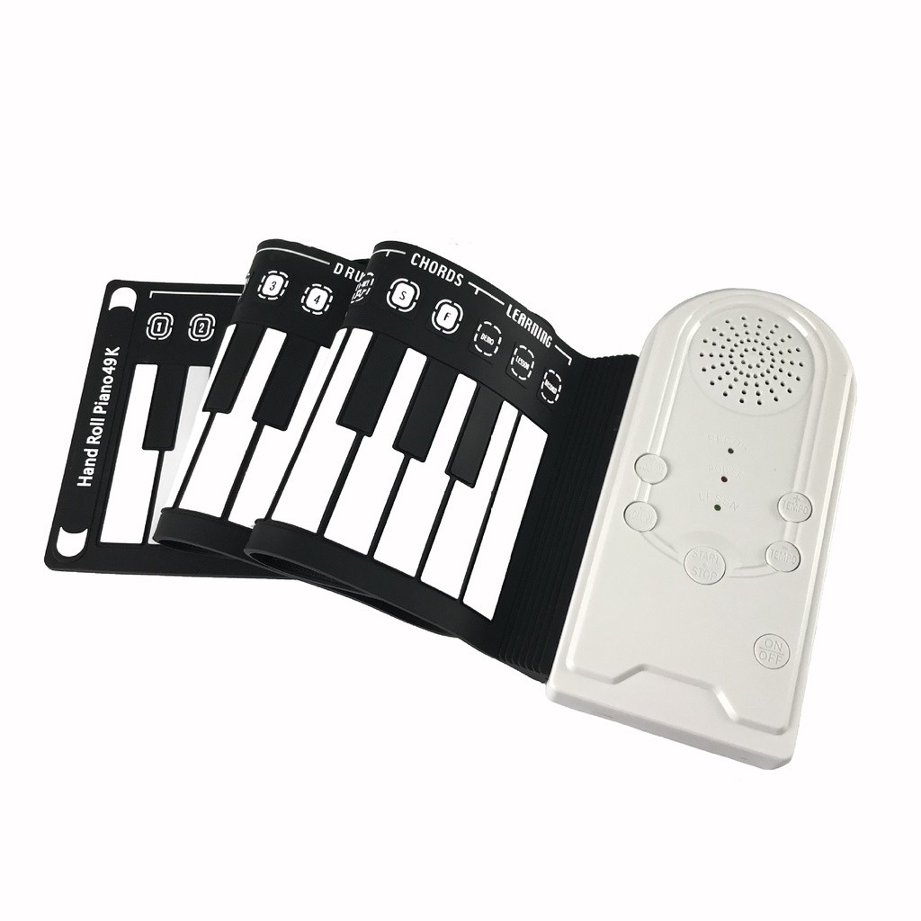 49 keys roll up piano flexible silicone portable folding electronic piano keyboard for children ...