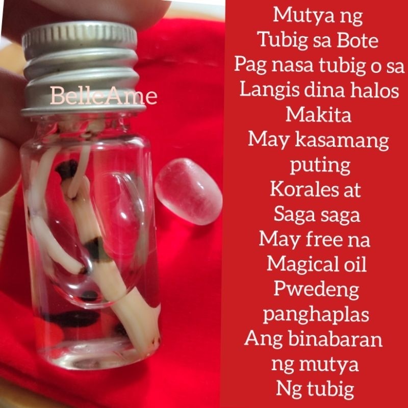 Mutya ng Tubig sa Bote Lucky charms may puting Korales pamproteksyon ...