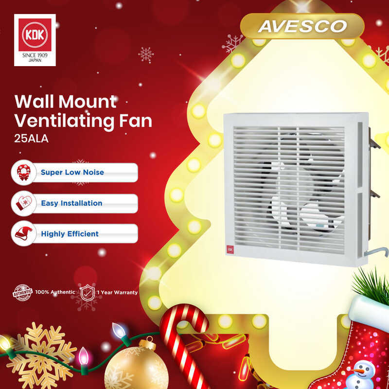 KDK Exhaust Fans | 25Cm Wall Mount Type Ventilating Fan 25Ala Automatic ...