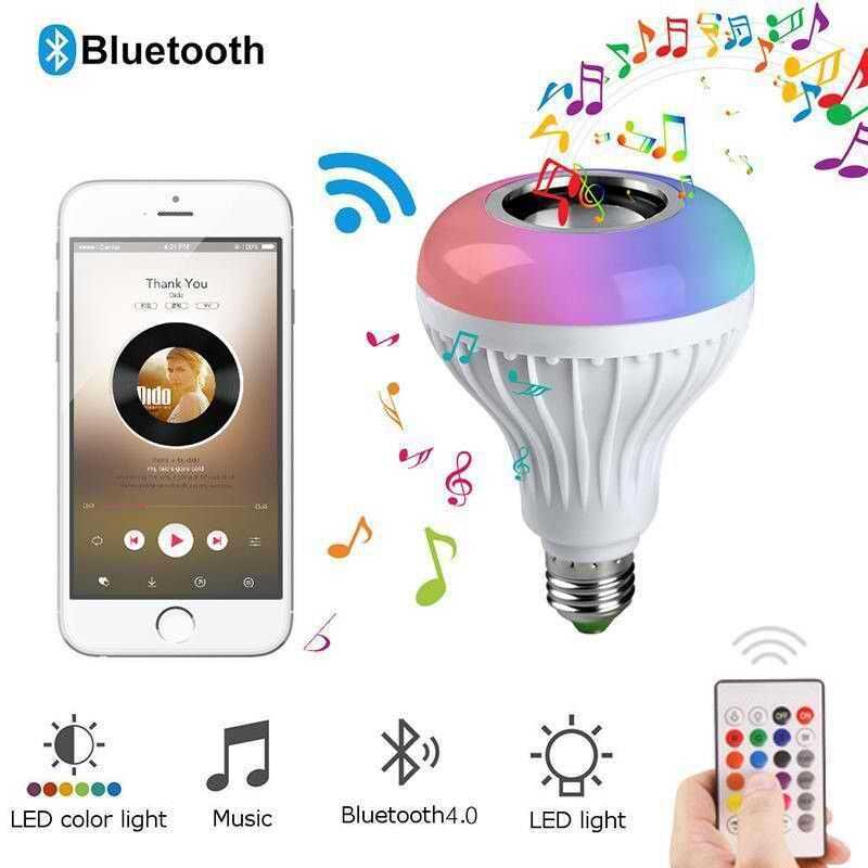 1D0 F03 Bluetooth LED Light Bulb Speaker Music Audio With Sound ...