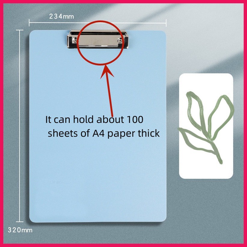 ♂ A4 Clip Board Hard Board Clipboard File Paper Folder Writing Pad ...
