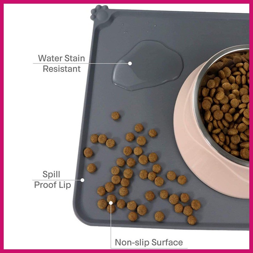 PH STOCK】Pet Food Mat Dog Cat Waterproof Food Feeding Pad Puppy Feeder ...