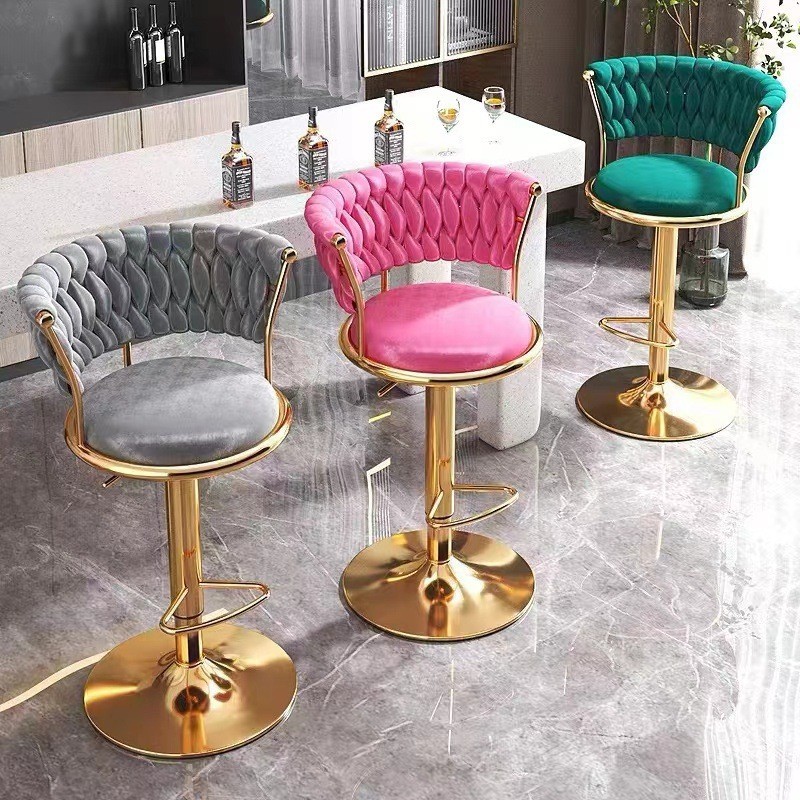 Golden Bar Chair Nordic Lift Rotating Bar Chair Modern Simple Home Bar ...