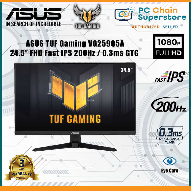 ASUS TUF Gaming Vg259q3a 180Hz 1Ms / Vg259q5a 200Hz 0.3Ms Monitor – 24. ...